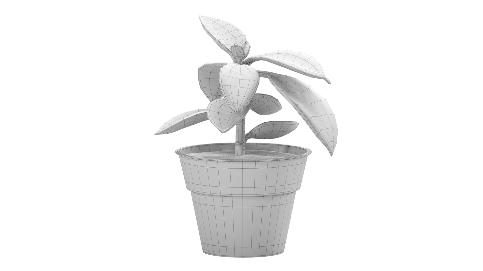 Flower Me Happy Pots 3D Model - TurboSquid 2096897