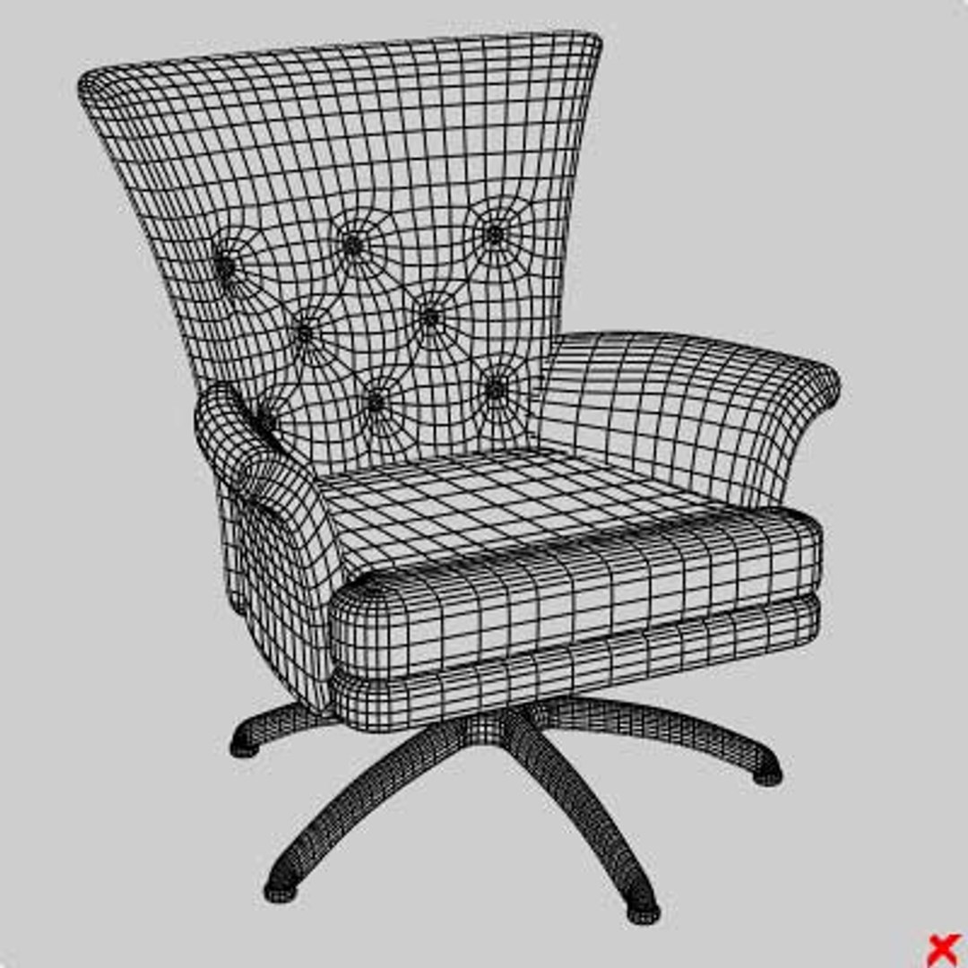 3d Armchair Swivel Chair Model