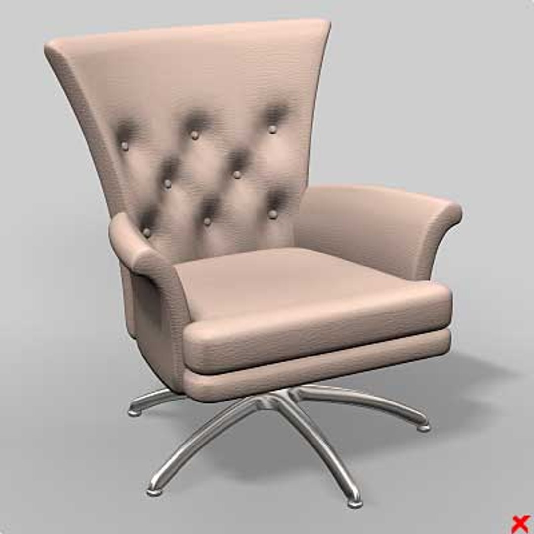 3d Armchair Swivel Chair Model