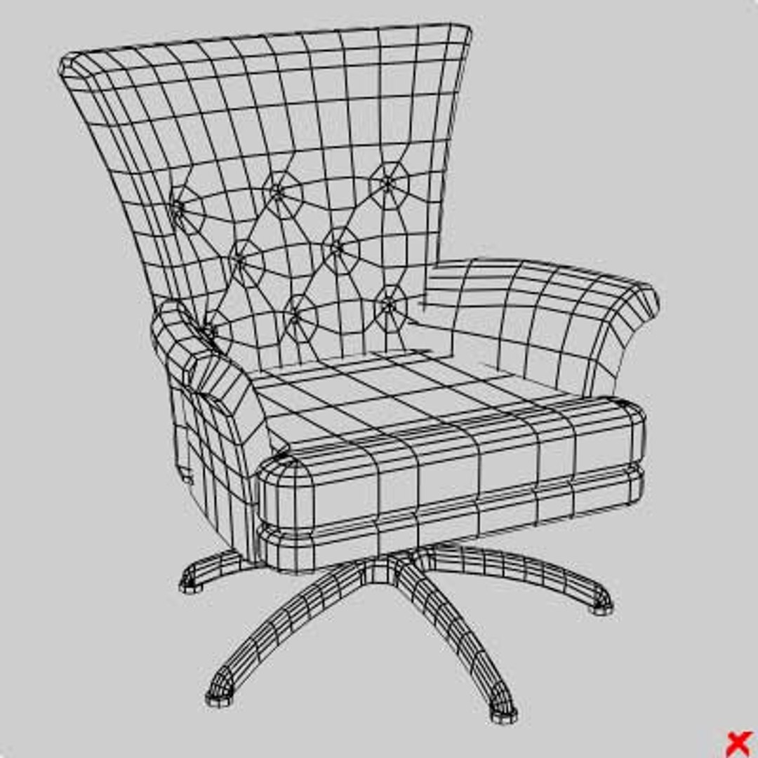 3d Armchair Swivel Chair Model