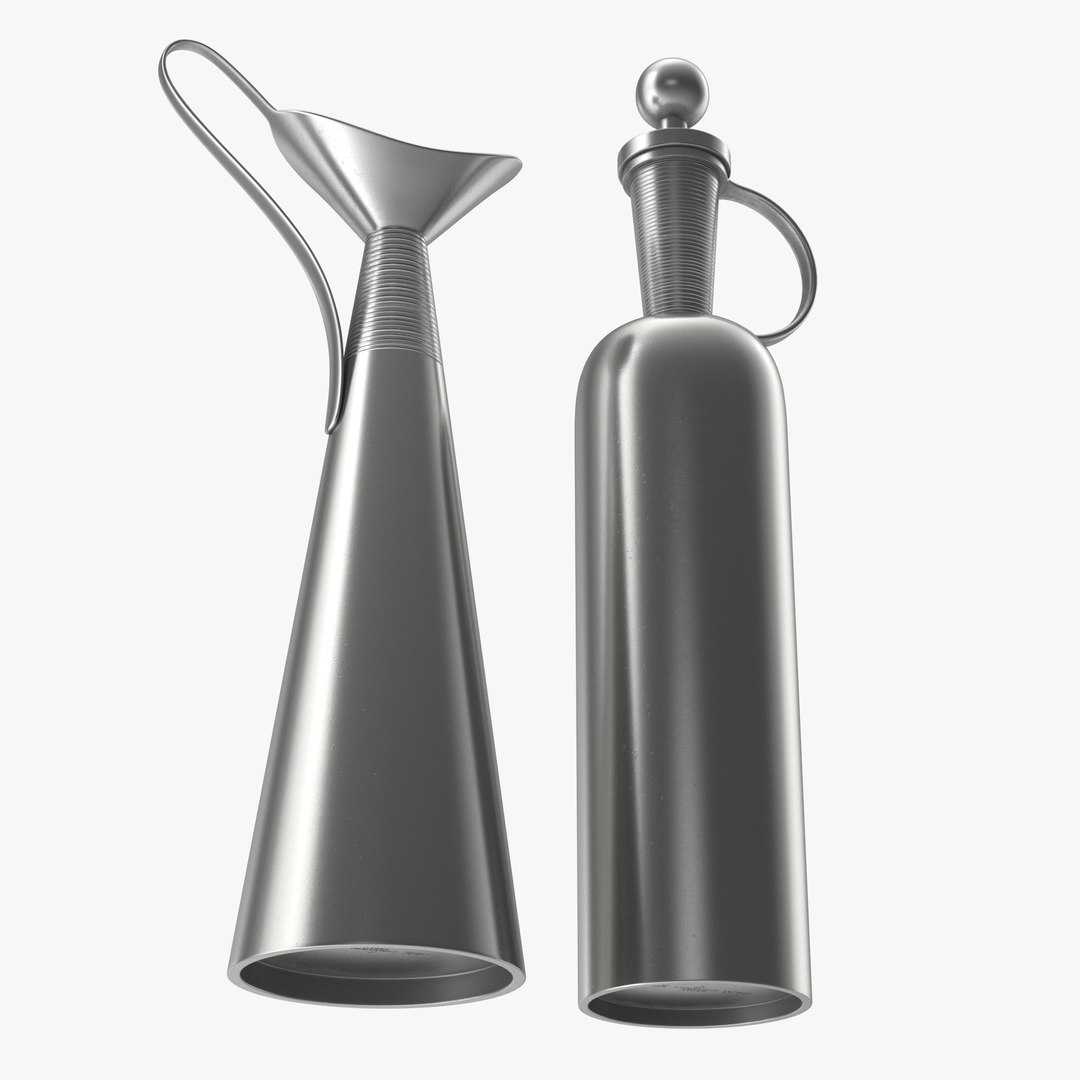 Silver Modernist Pitchers Set 3D - TurboSquid 2131304