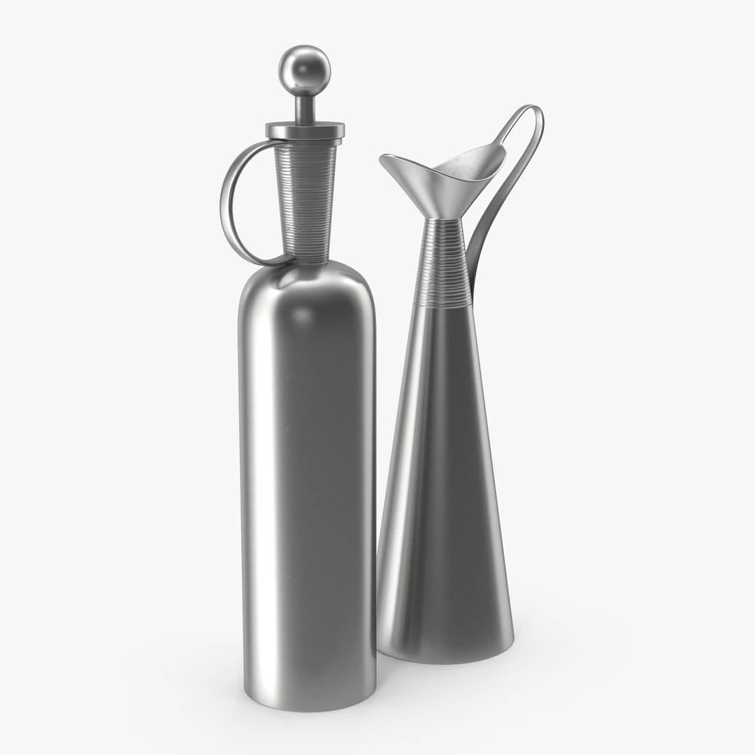 Silver Modernist Pitchers Set 3D - TurboSquid 2131304