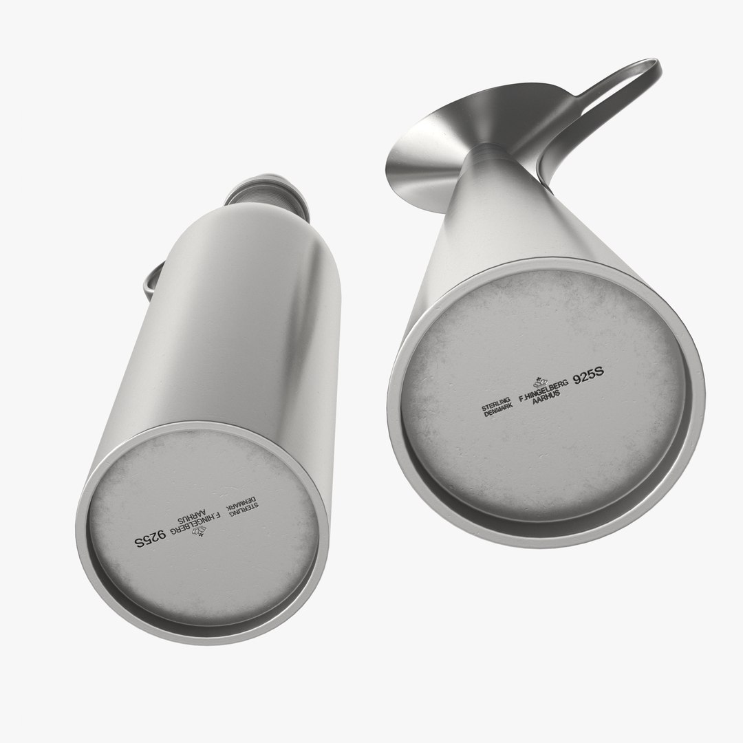 Silver Modernist Pitchers Set 3D - TurboSquid 2131304