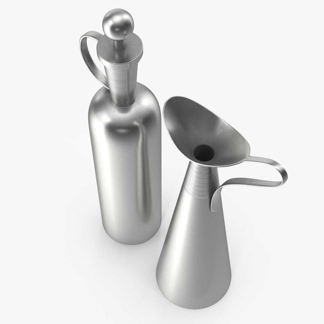 Silver Modernist Pitchers Set 3D - TurboSquid 2131304