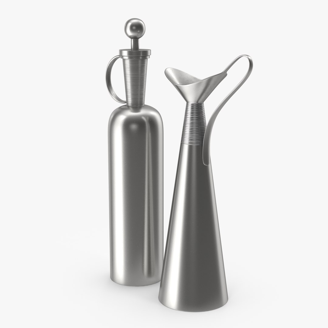 Silver Modernist Pitchers Set 3D - TurboSquid 2131304