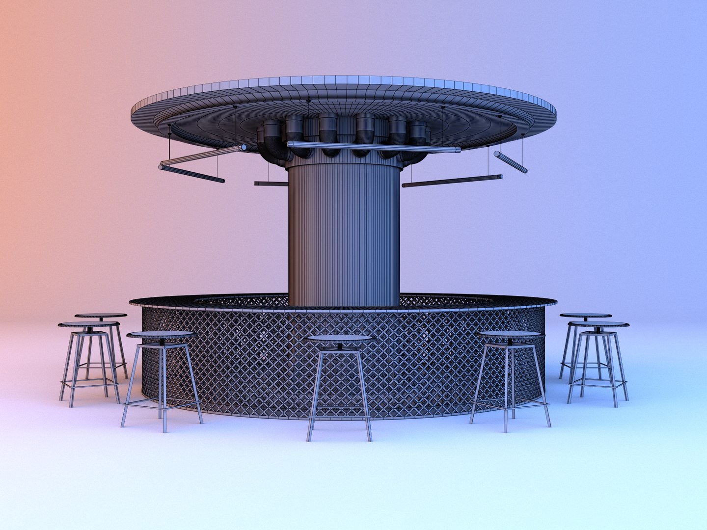 Toxic Cyber Bar 3D Model - TurboSquid 1922072