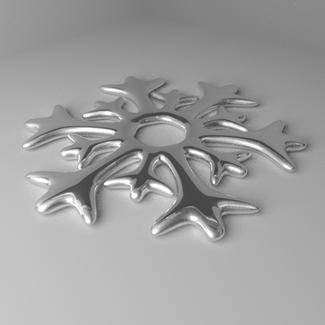 3D Snowflake 2 - TurboSquid 1571335