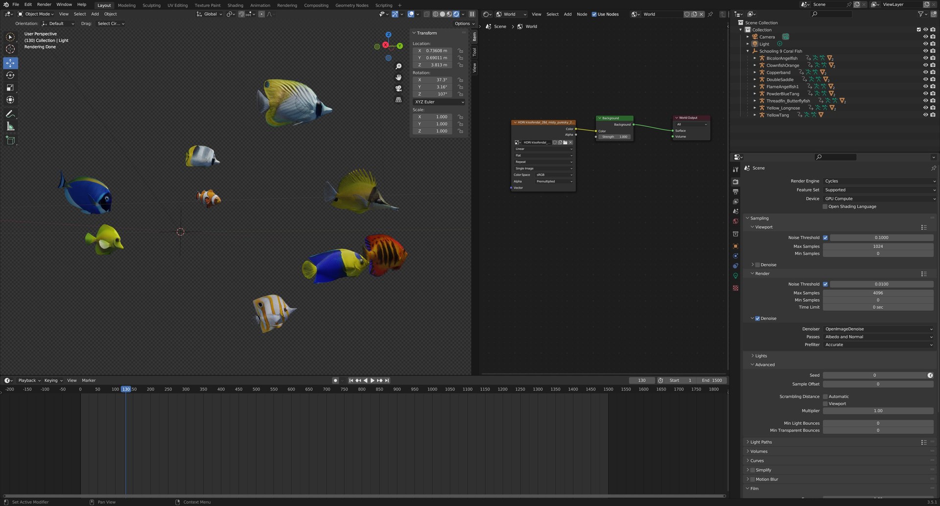 Schooling 9 Coral Reef Fish 3D Model - TurboSquid 2323257
