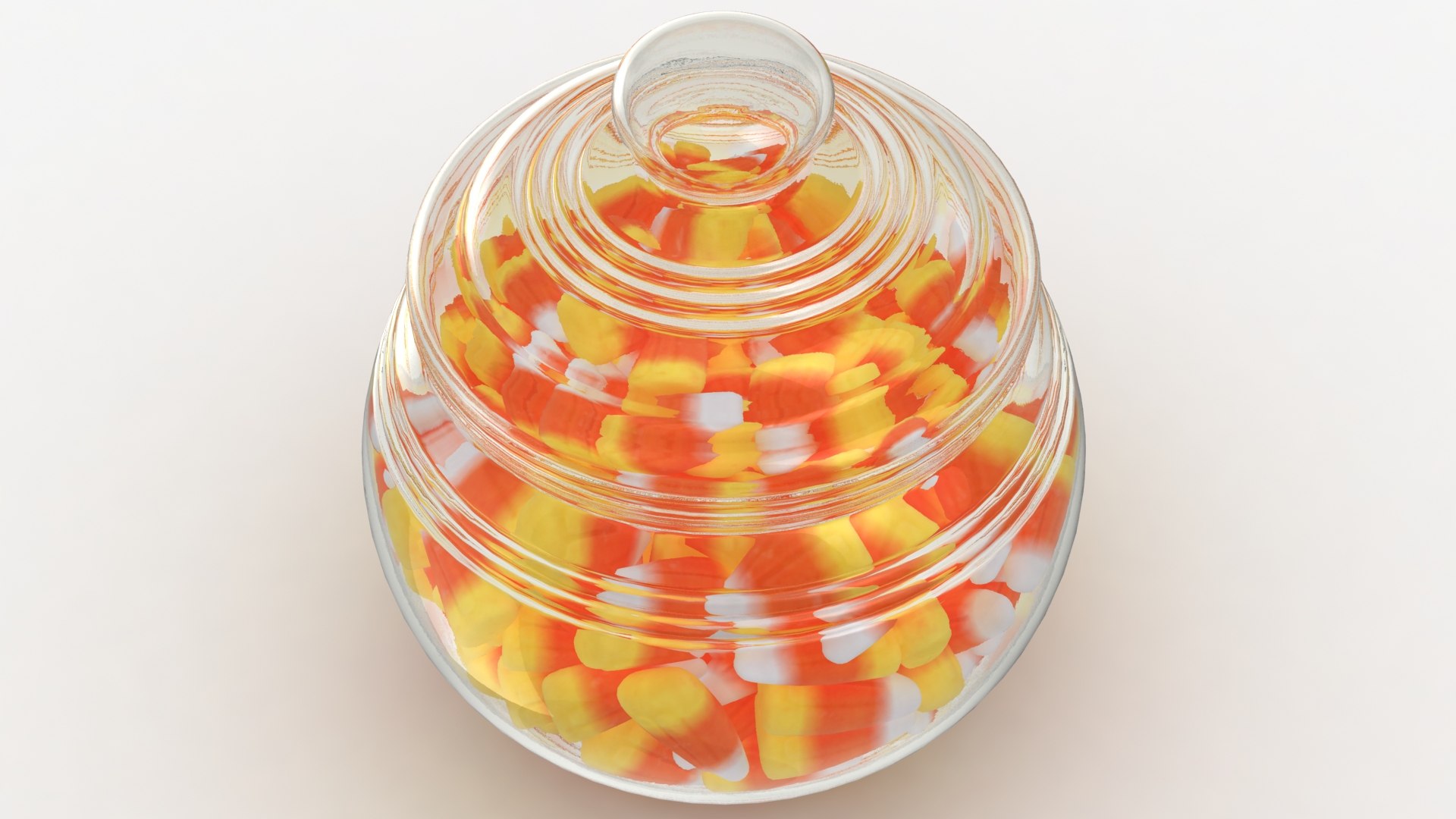 3D Model Realistic Candy Corn Jar - TurboSquid 1469599