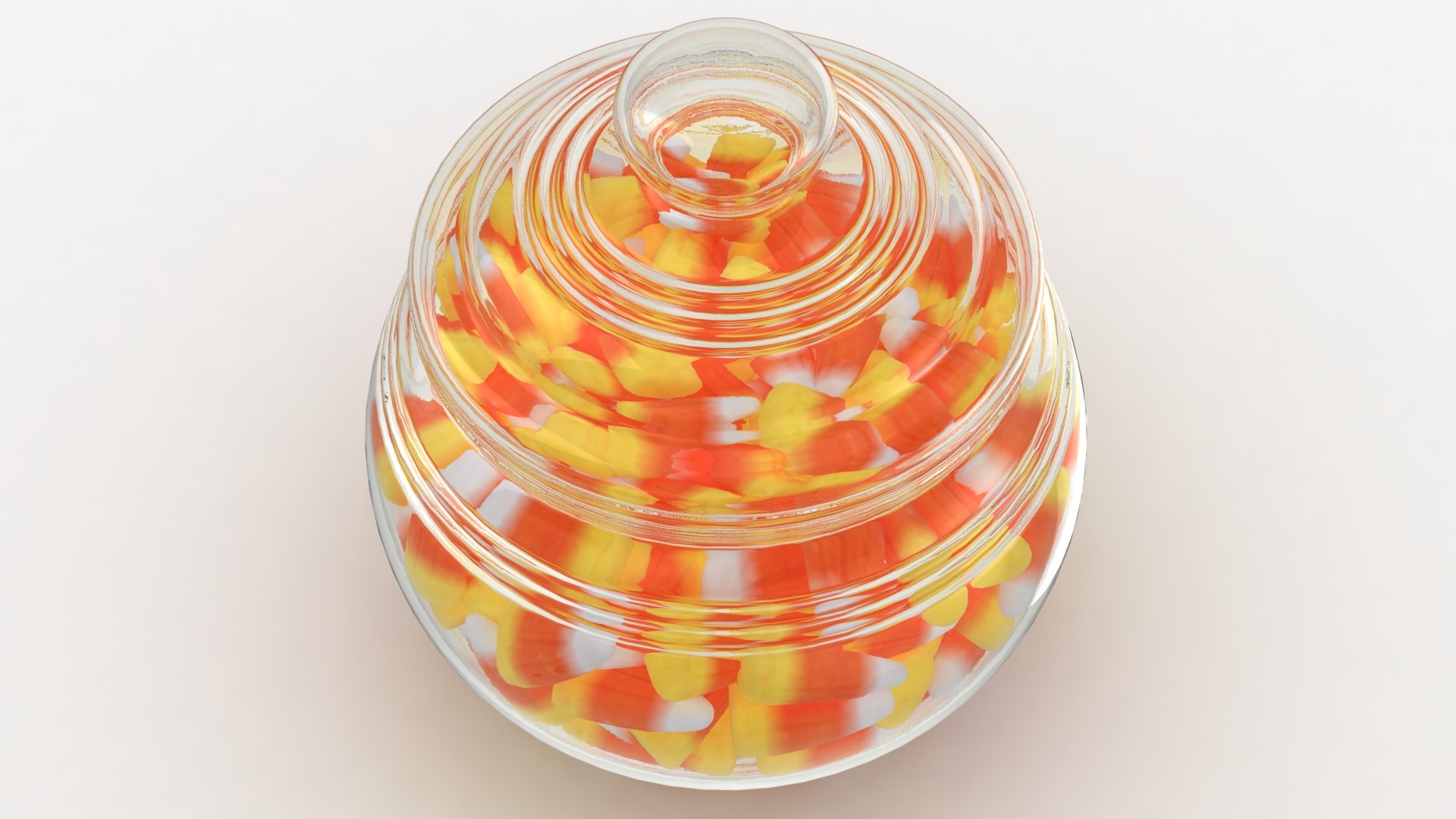 3D model realistic candy corn jar - TurboSquid 1469599