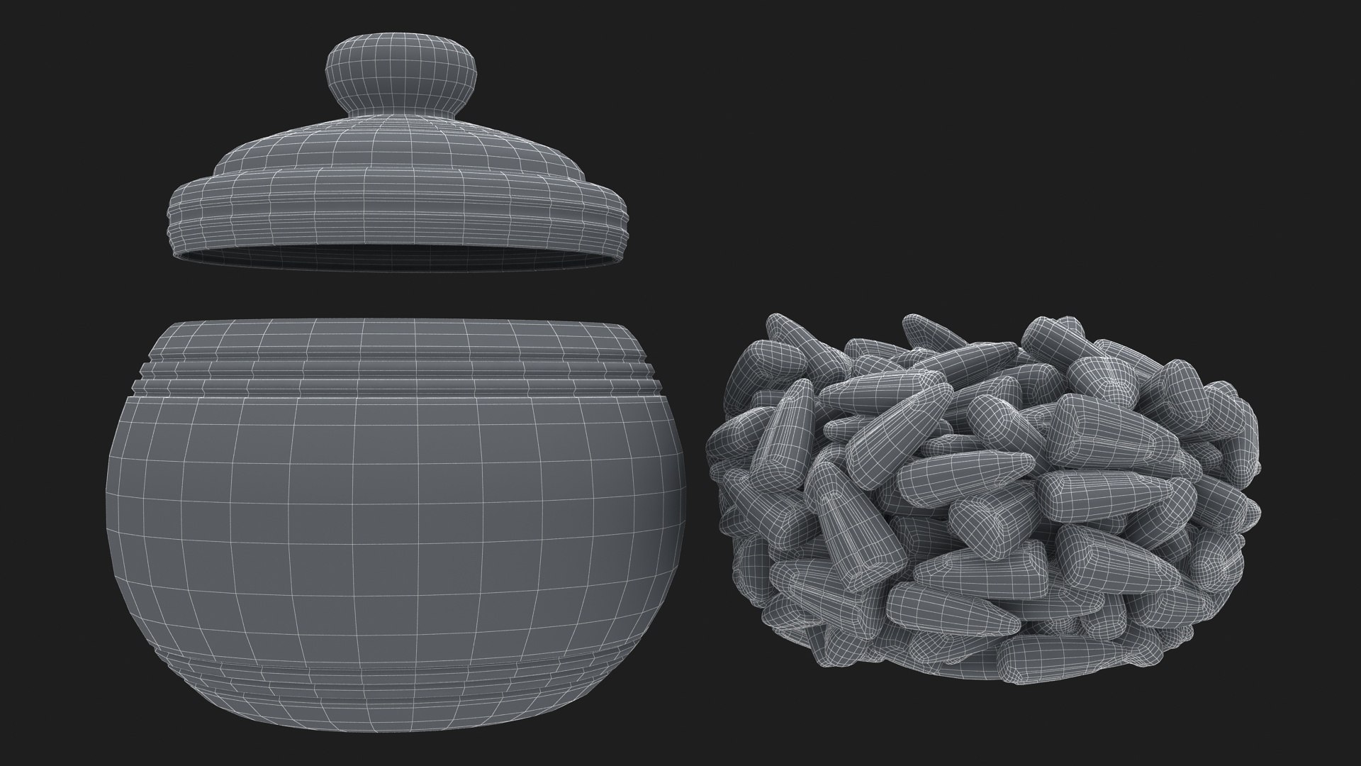 3D model realistic candy corn jar - TurboSquid 1469599