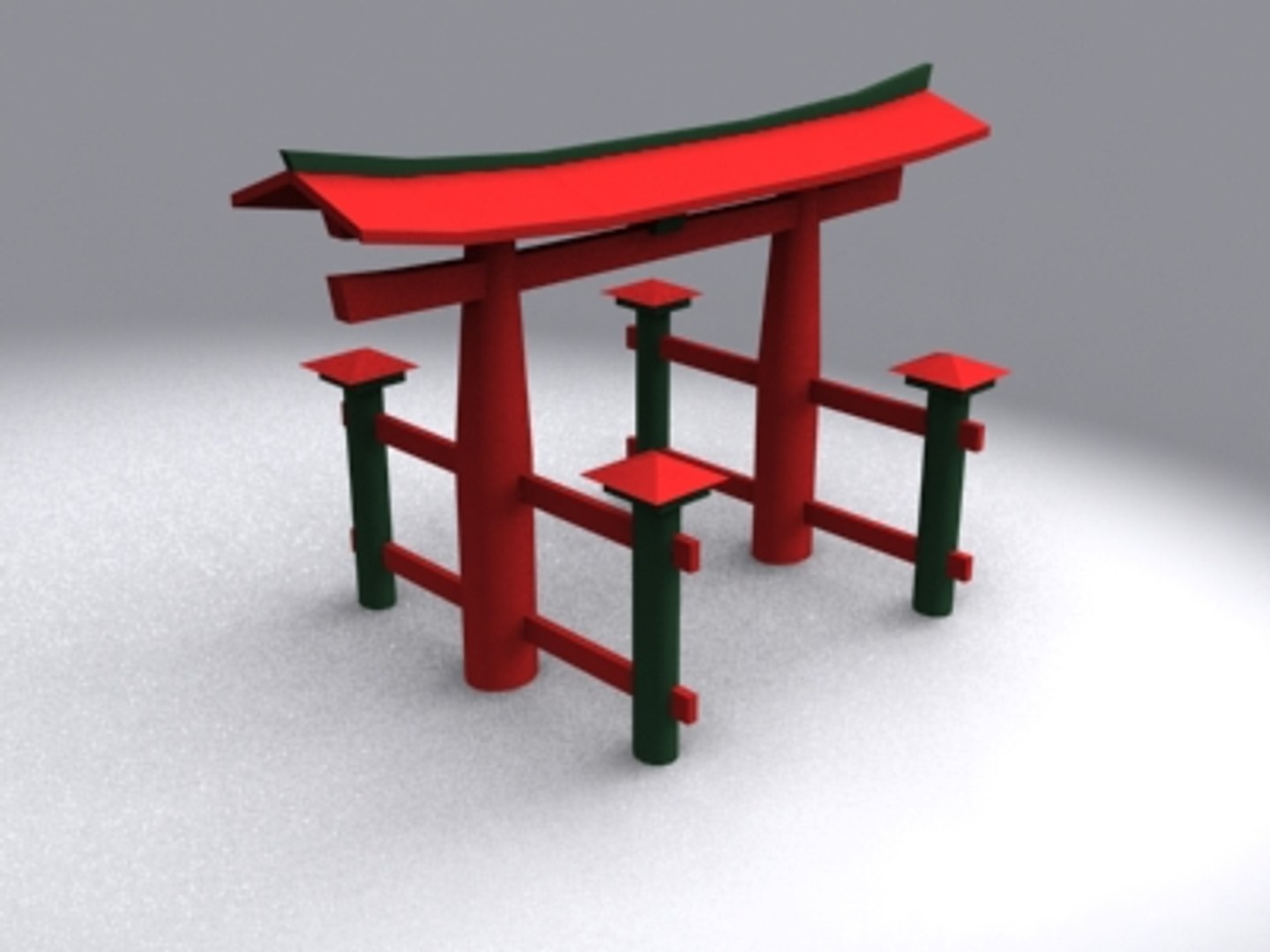 Torii Itsukushima Gateway Japan 3d Model