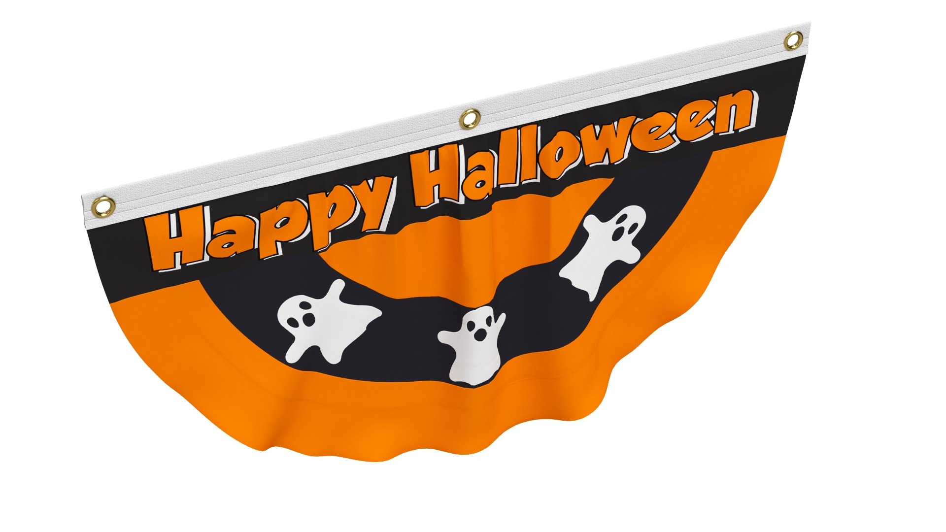 Halloween Flag Bunting Set 3D Model - TurboSquid 2131497