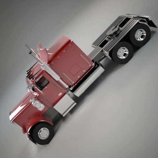 3d model semi truck car