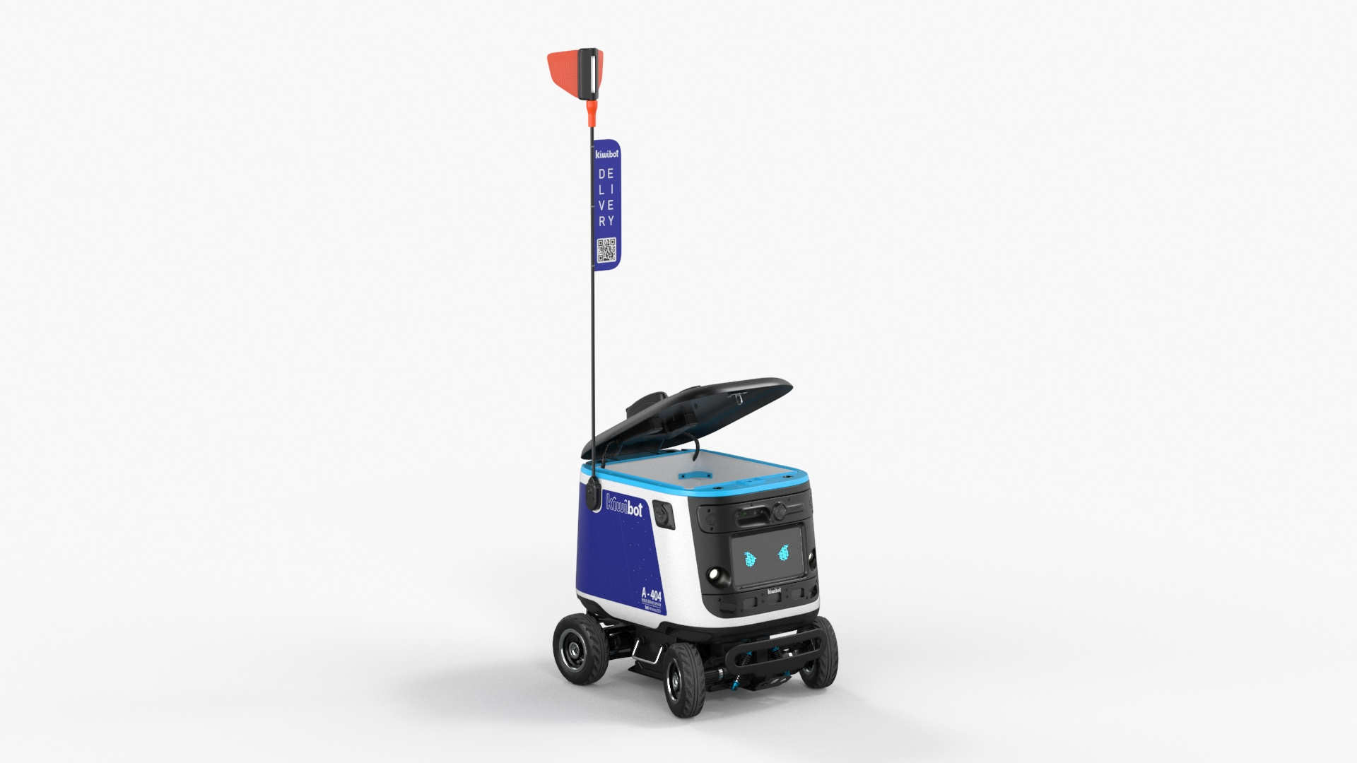 3D Blue Delivery Robot Kiwibot Rigged For Maya - TurboSquid 2270713