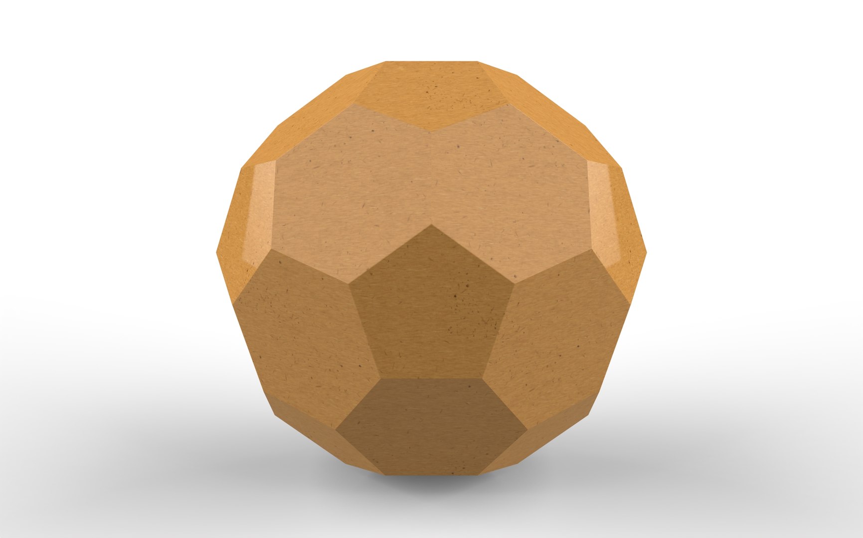 3D Realistic Kraft Paper Football Including Die-cut File - TurboSquid ...