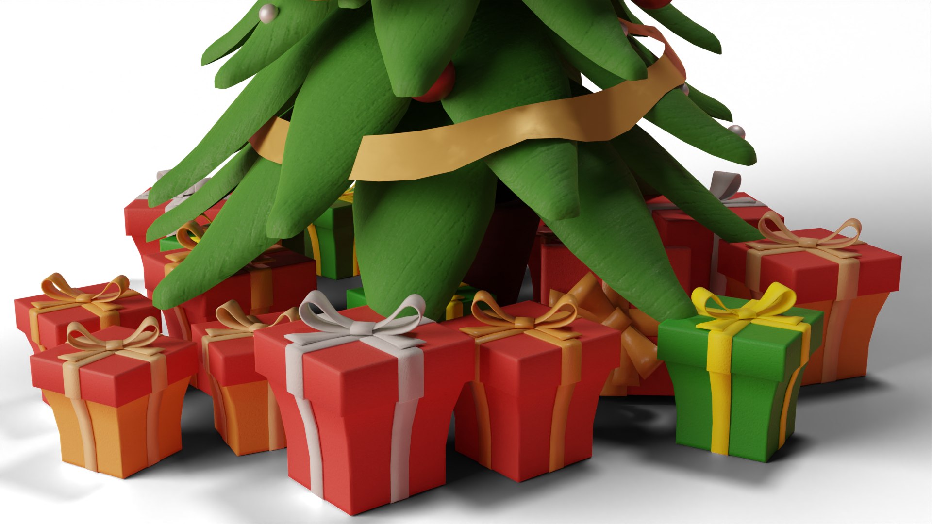 3D Model Cartoon Christmas Tree - TurboSquid 2151558