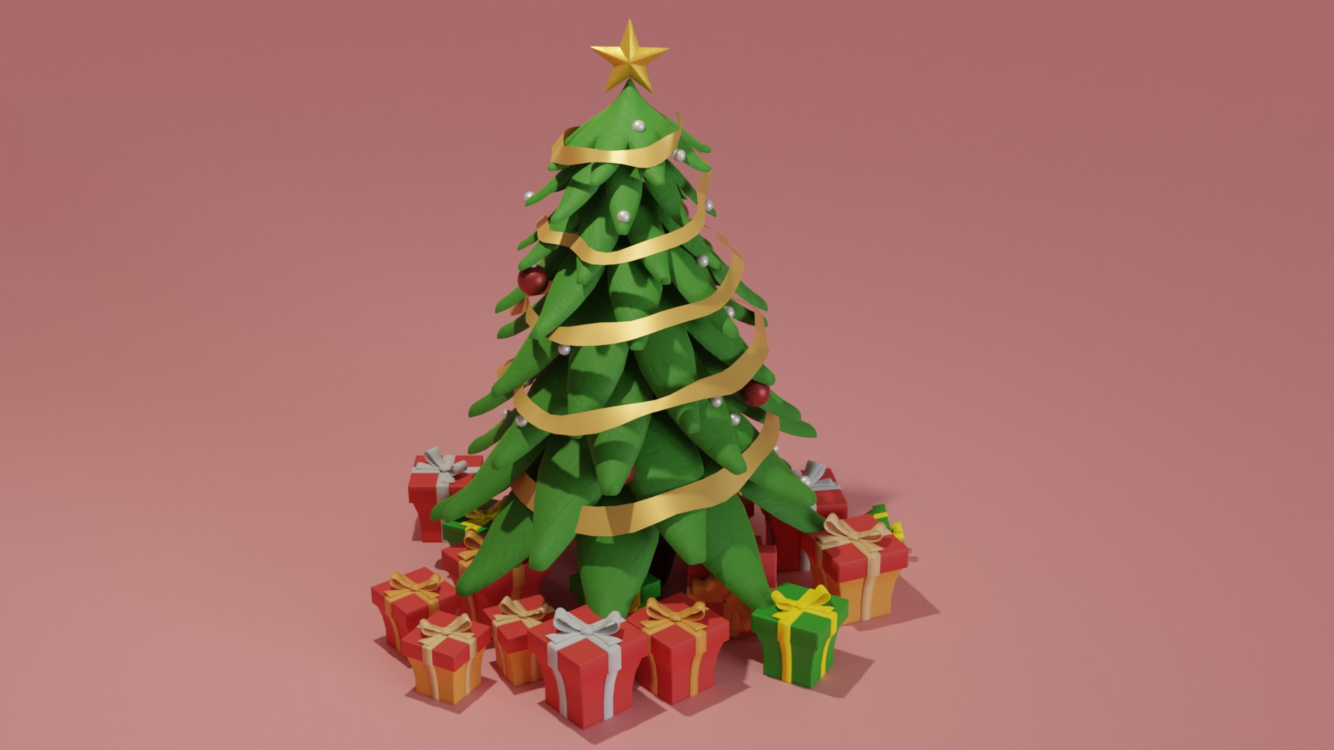 3D Model Cartoon Christmas Tree - TurboSquid 2151558