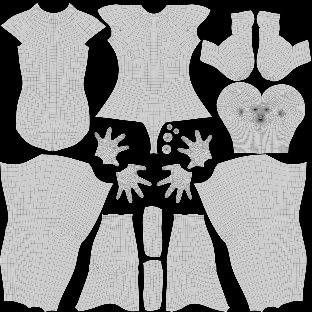 Mid Muscle Girl Base Mesh 3D Model - TurboSquid 2120292