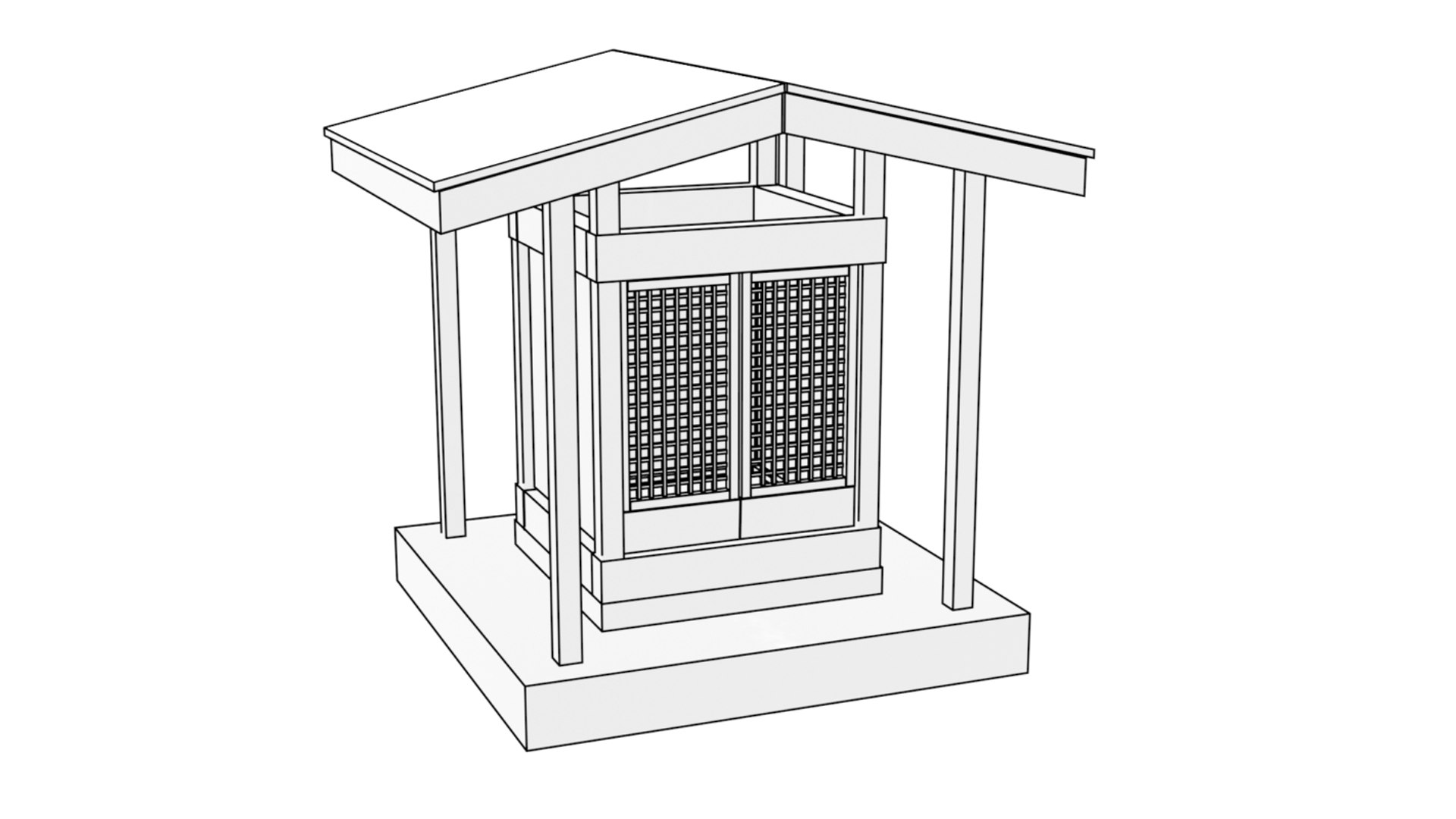 Simple Japanese Shrine 3D Model - TurboSquid 1621686
