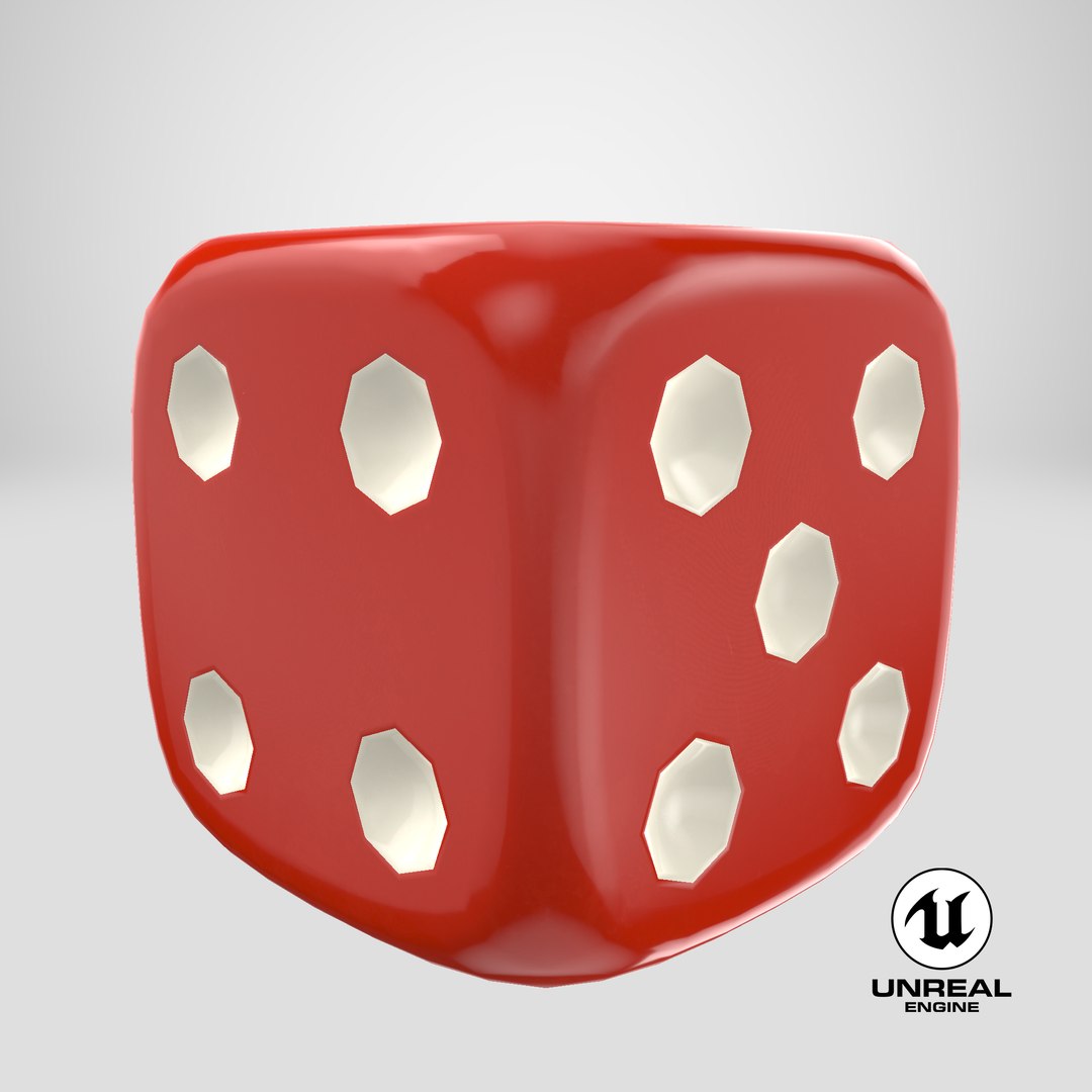 3d 6 Edged Dice Model