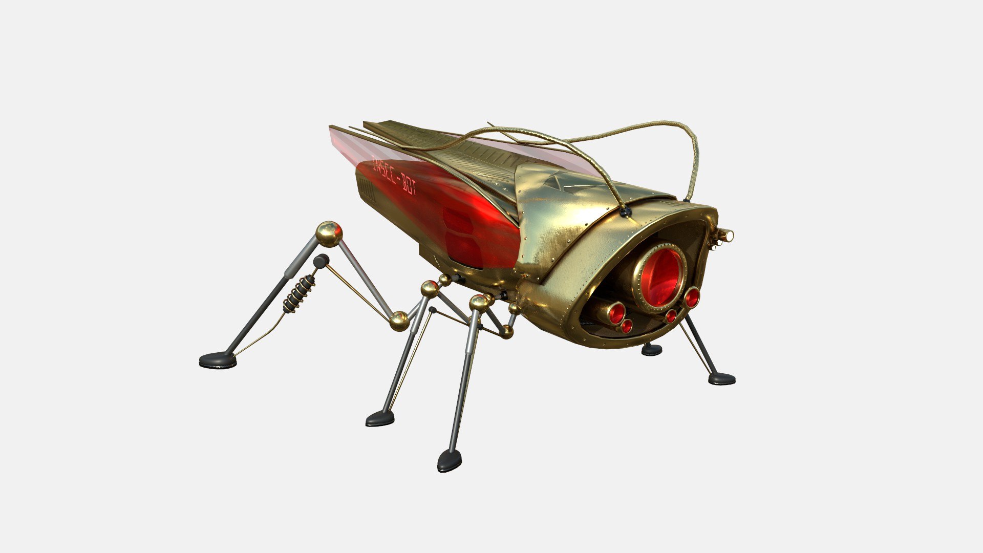 3D Insect Robot F09 Golden - SciFi Character Design - TurboSquid 1878759