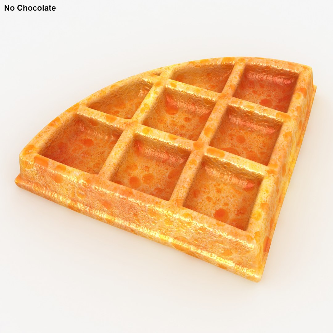Realistic Waffle Chocolate 02 3d 3ds