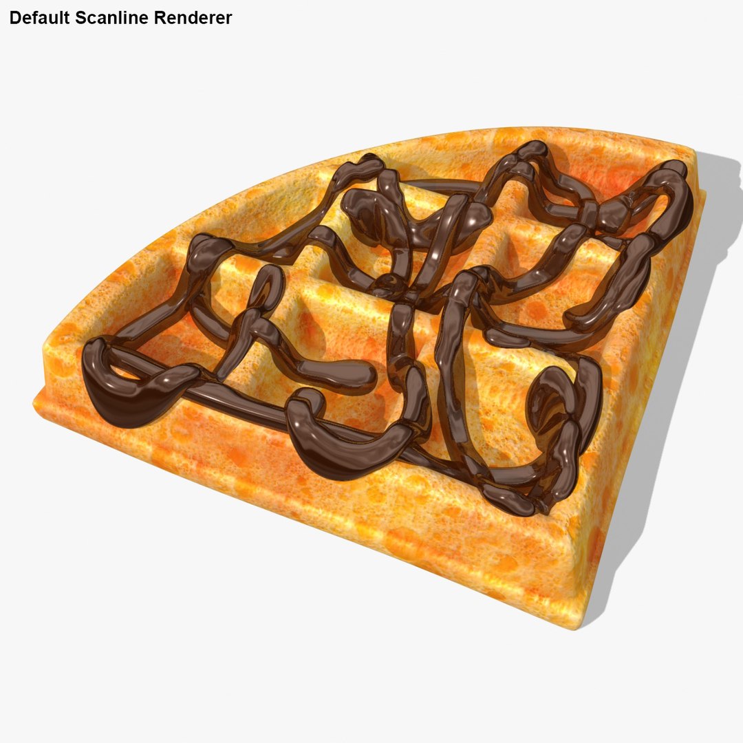Realistic Waffle Chocolate 02 3d 3ds