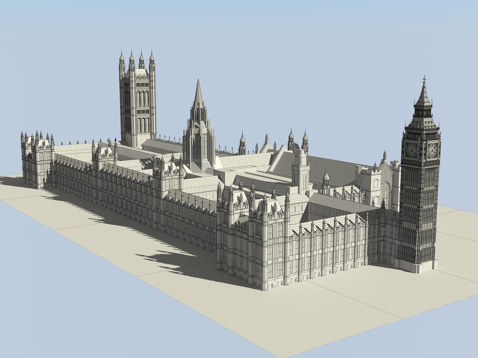 london big ben 3d model