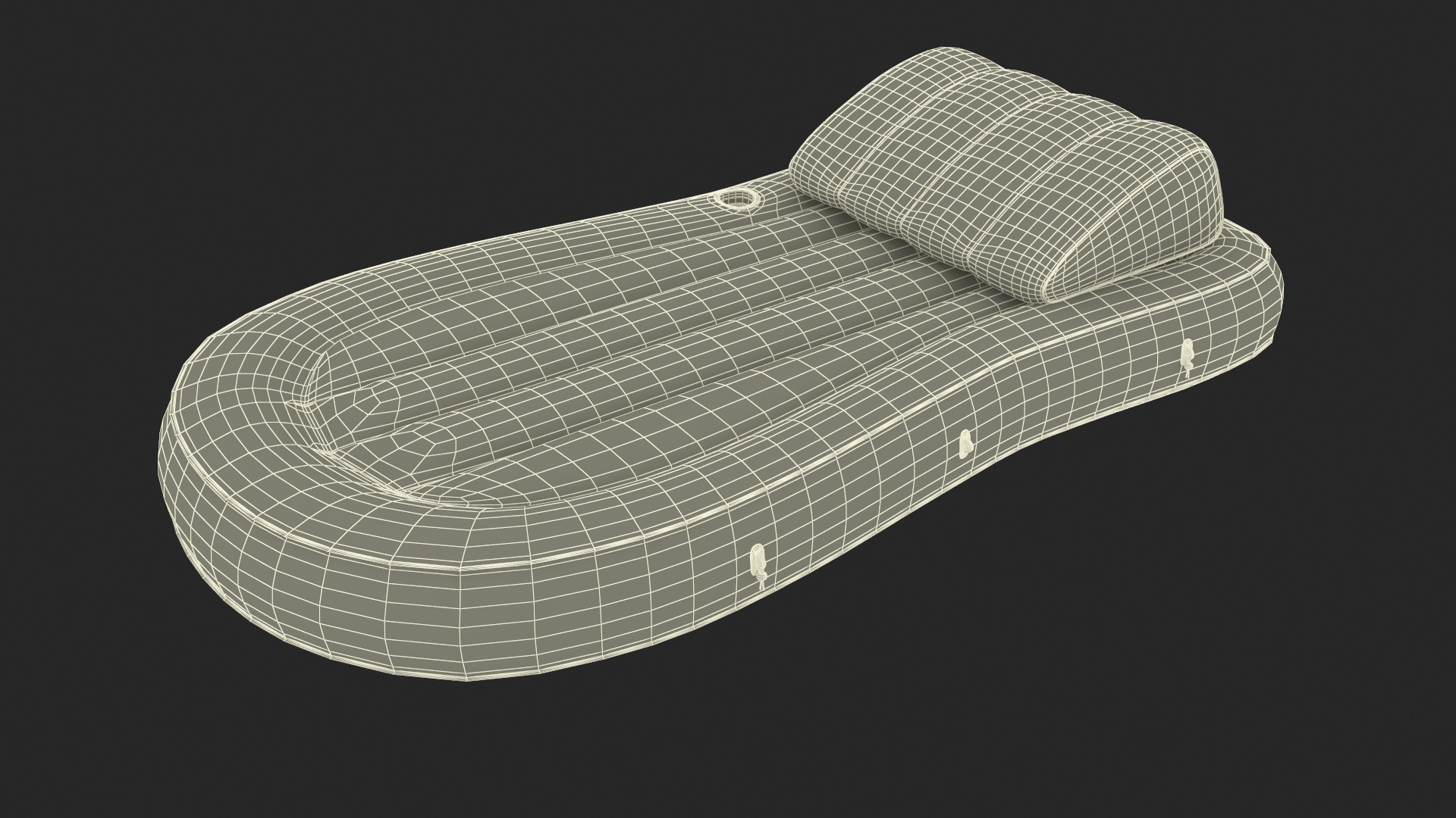 Inflatable Floating Air Mattress Pool Lounger Model - TurboSquid 2180611