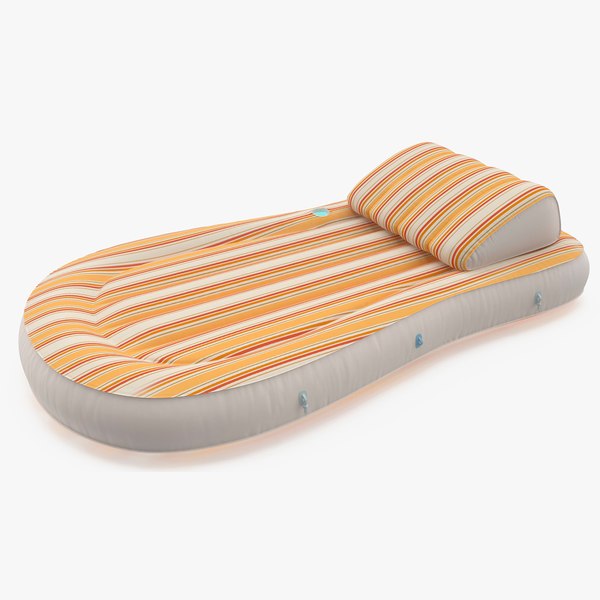 modelo 3d Tumbona inflable flotante para piscina con colchón de aire ...