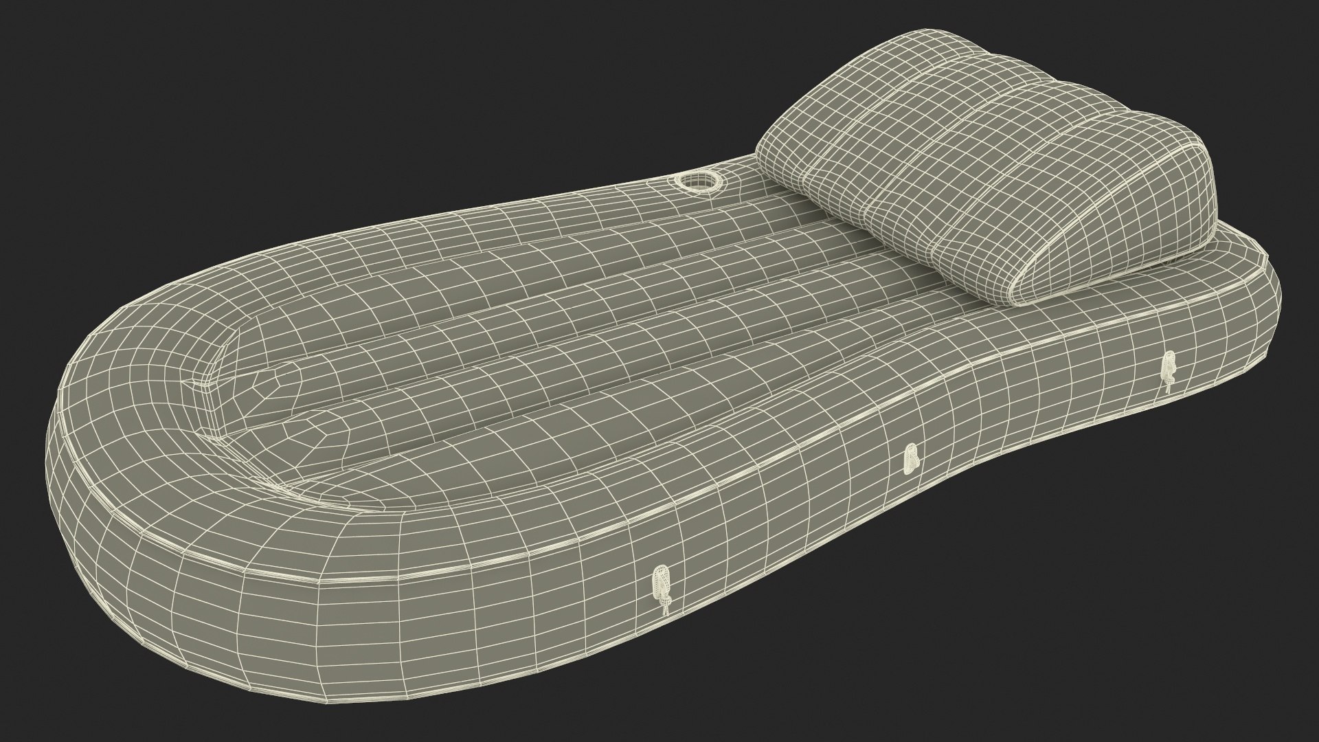 Inflatable Floating Air Mattress Pool Lounger Model - TurboSquid 2180611