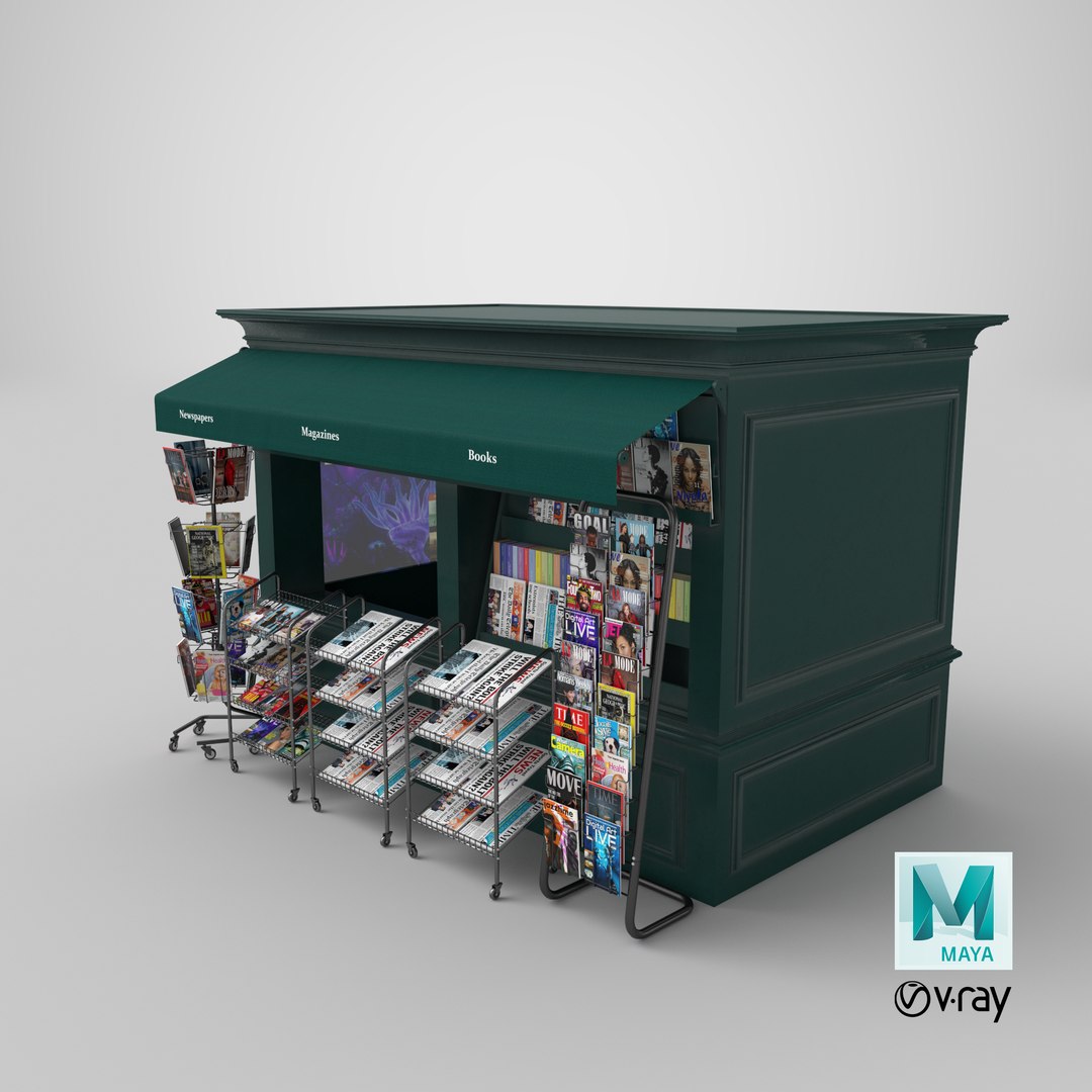 3D news stand model - TurboSquid 1341057