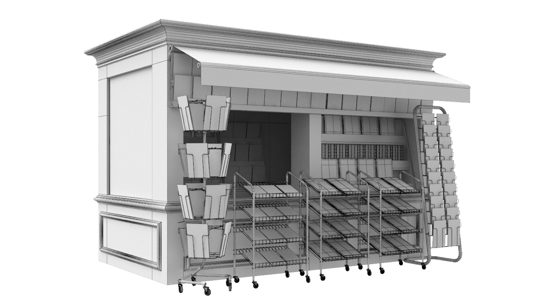 3D news stand model - TurboSquid 1341057