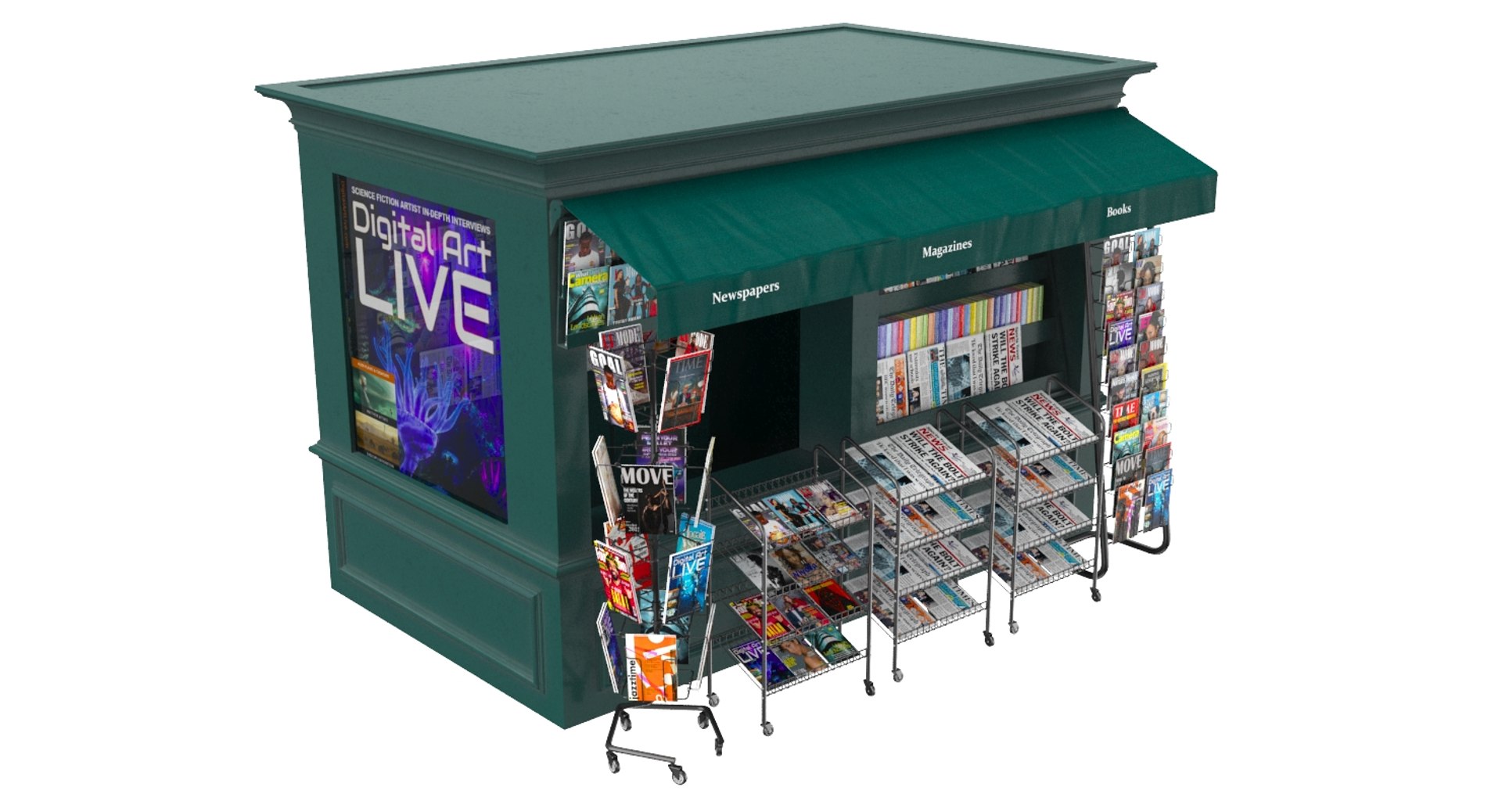 3D News Stand Model - TurboSquid 1341057