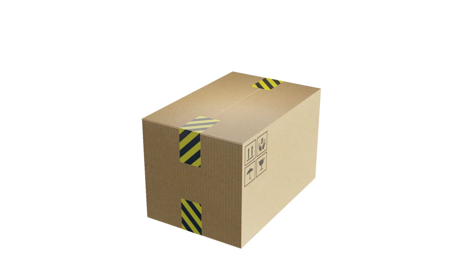 Carton Box 3D Model - TurboSquid 1894227