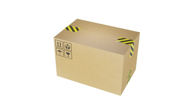 Carton box 3D model - TurboSquid 1894227