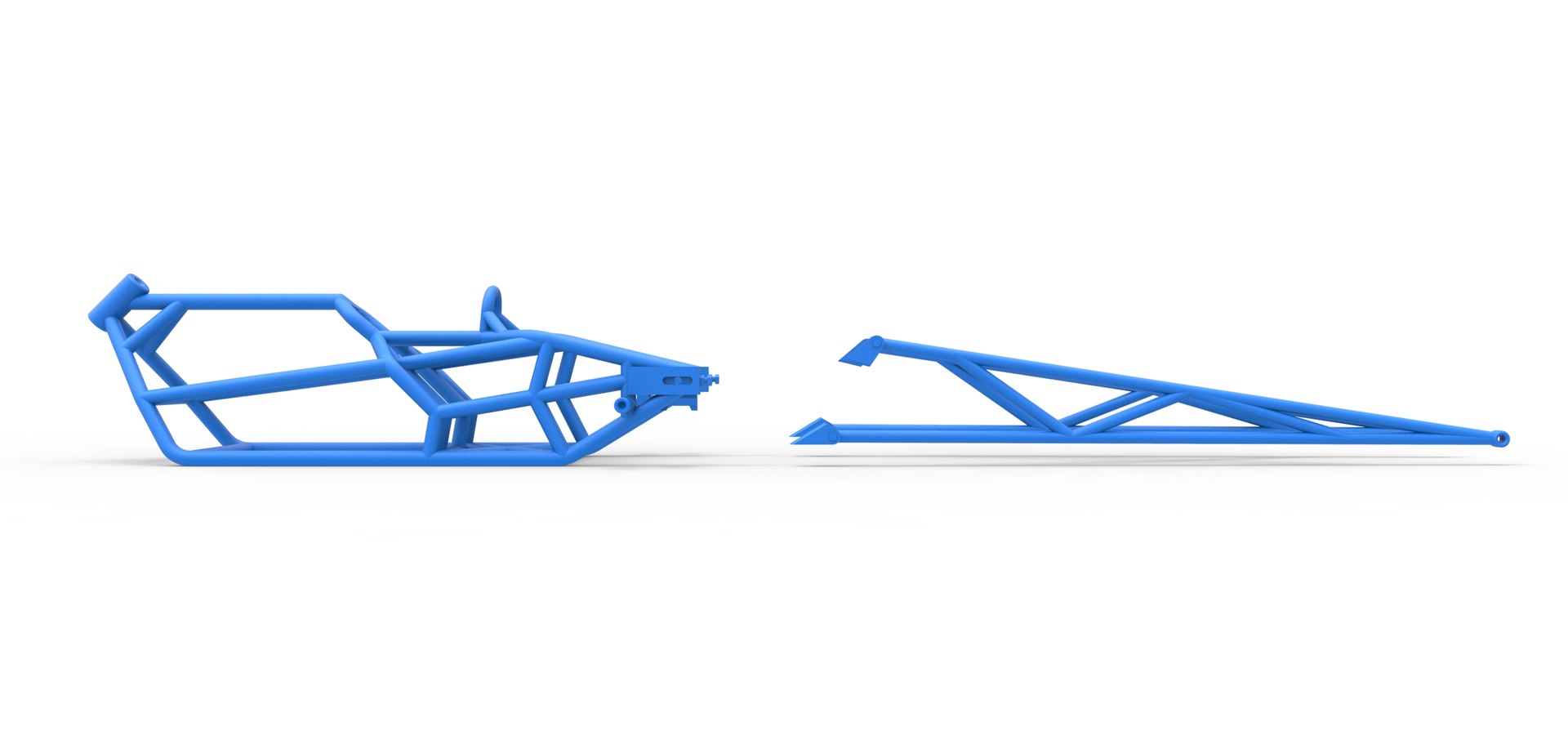 Diecast Frame Of Top Fuel Dragster Motorcycle Scale 1 To 25 3D Model ...