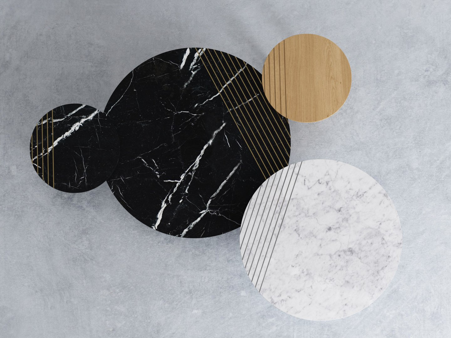 Groove tables 3D model - TurboSquid 1162292