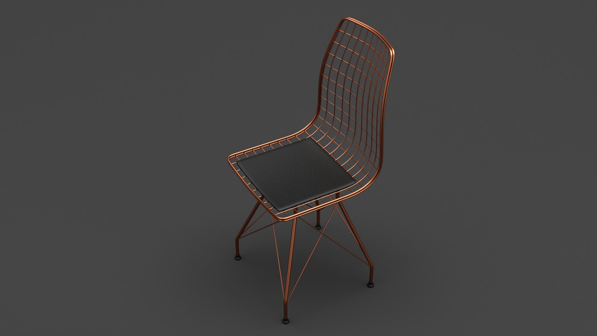 3D Realistic Copper Color Wire Chair - TurboSquid 1850697