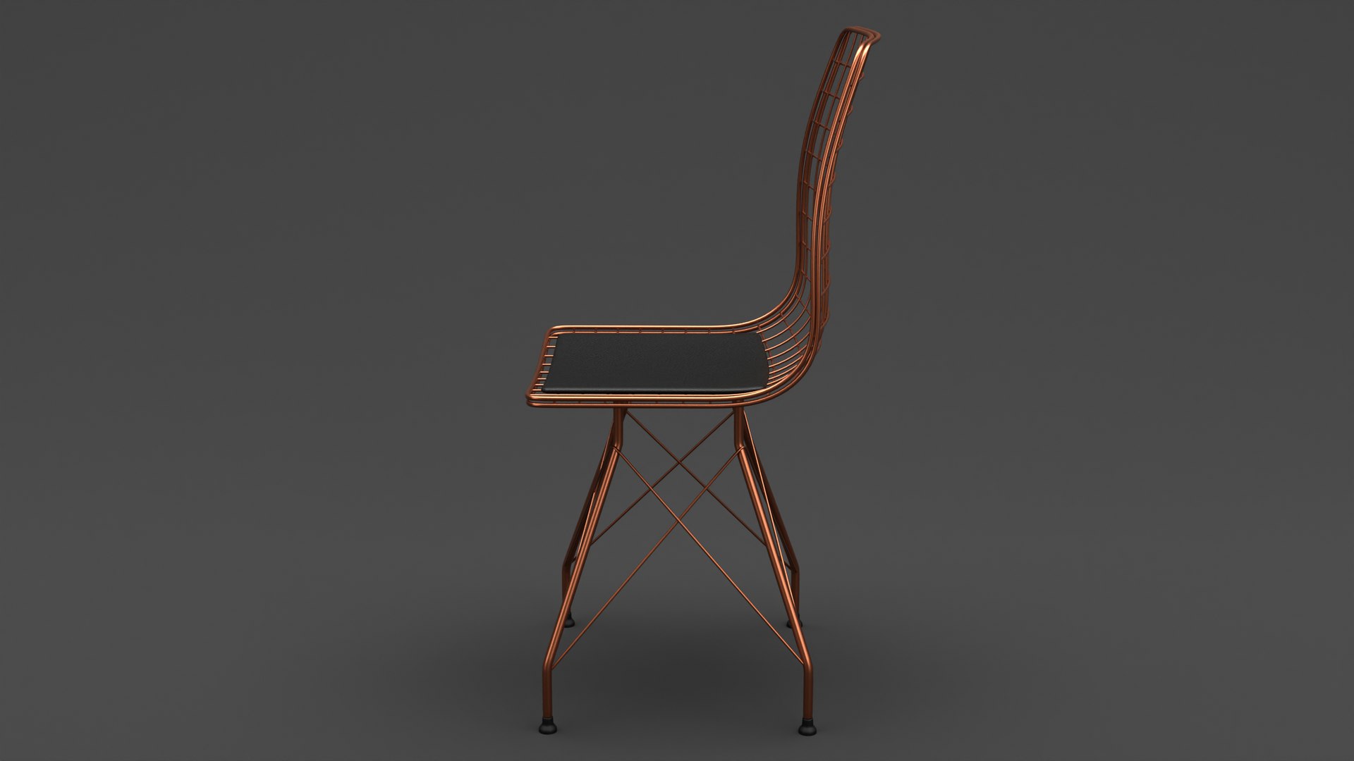 3D Realistic Copper Color Wire Chair - TurboSquid 1850697