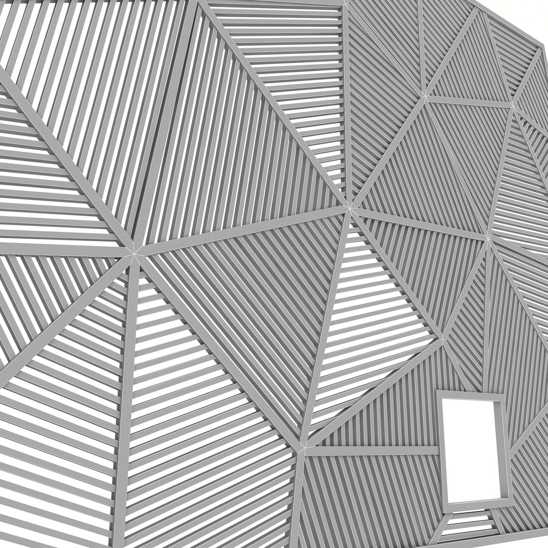 3D Asymmetrical Wooden Ceiling Model - TurboSquid 2006844