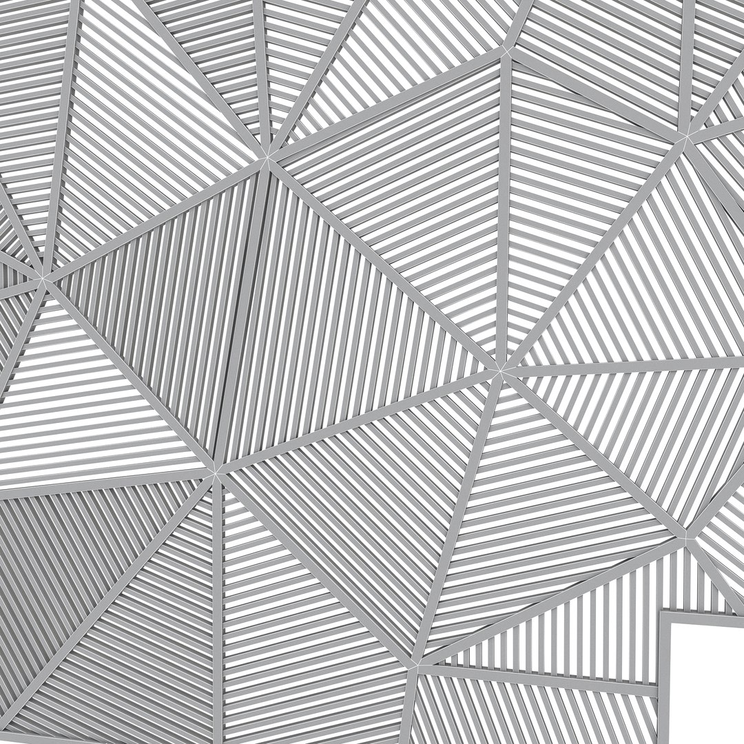 3D Asymmetrical Wooden Ceiling Model - TurboSquid 2006844