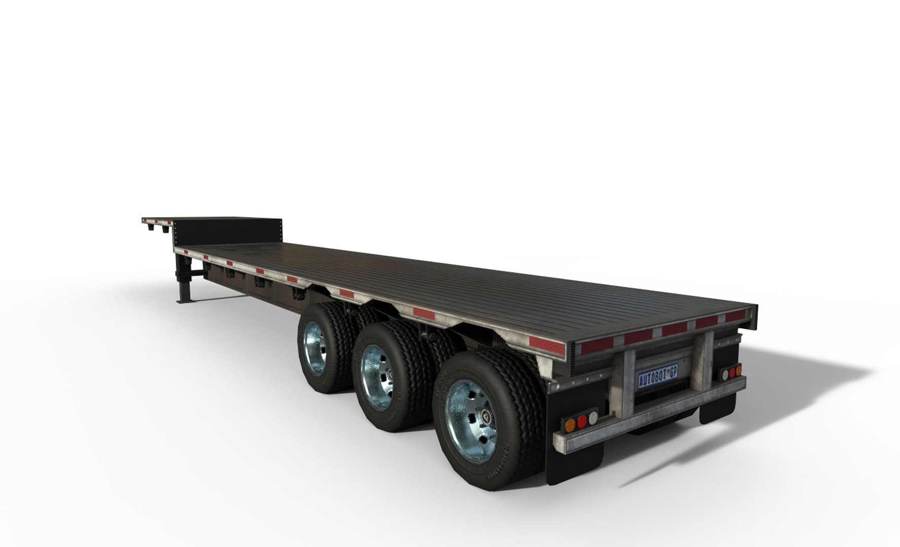 Flatbed Trailer 3D Model - TurboSquid 1397383