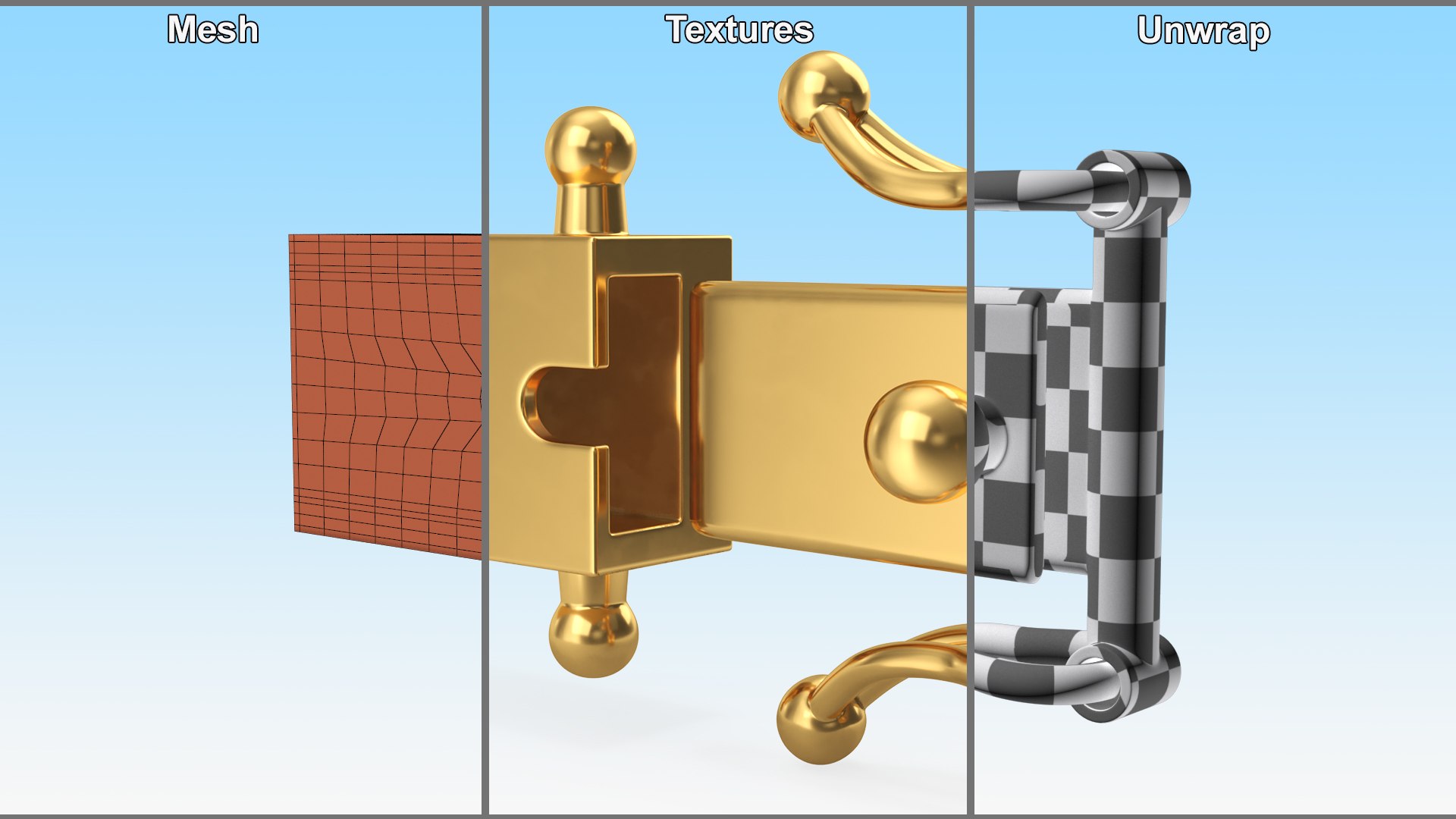 3D Yellow Gold Push Button Box Clasp - TurboSquid 2121913