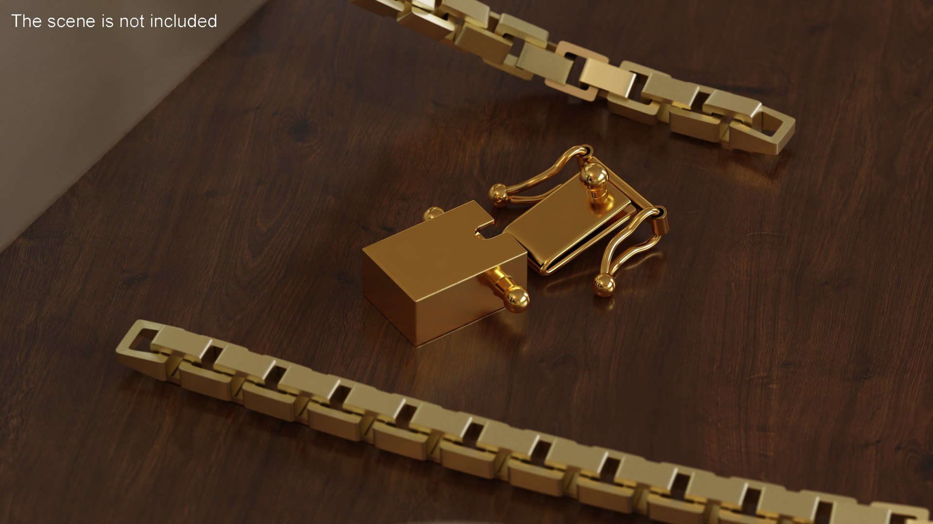 3D Yellow Gold Push Button Box Clasp - TurboSquid 2121913