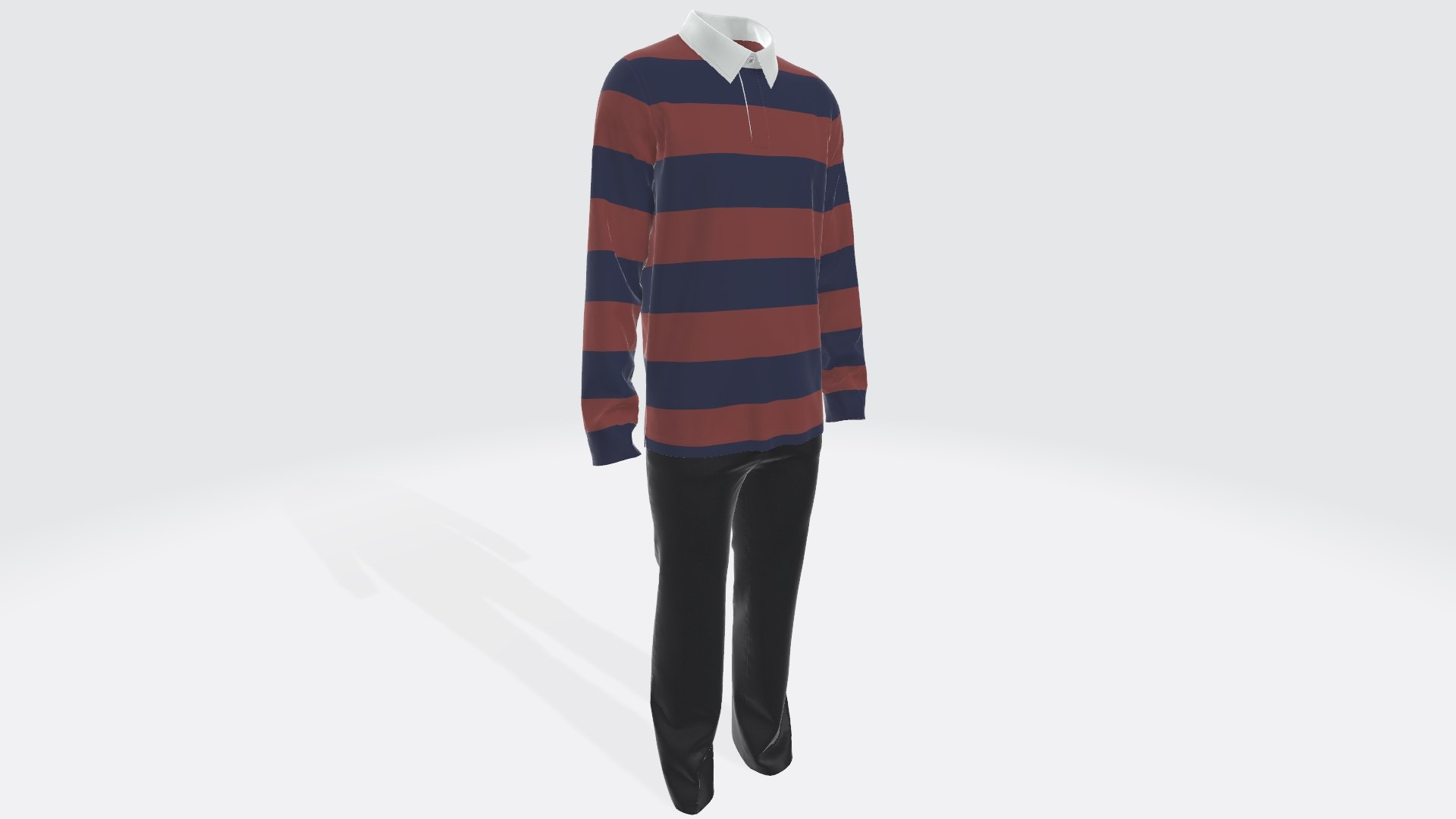 3D Model Rugby Shirt Outfit - TurboSquid 2171131