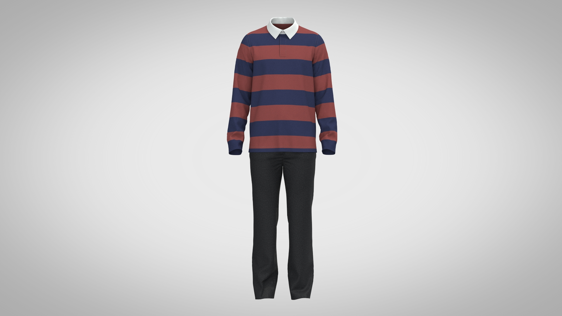 3D Model Rugby Shirt Outfit - TurboSquid 2171131