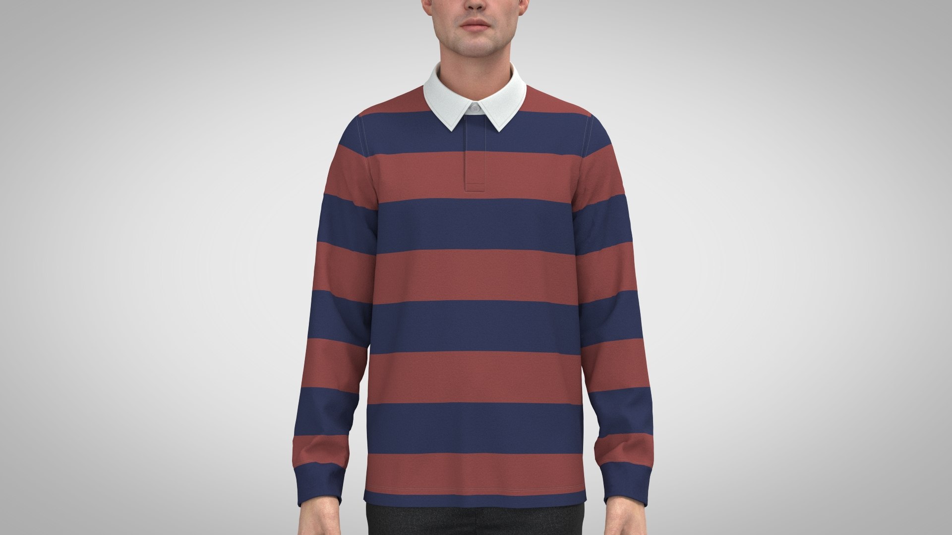 3D Model Rugby Shirt Outfit - TurboSquid 2171131