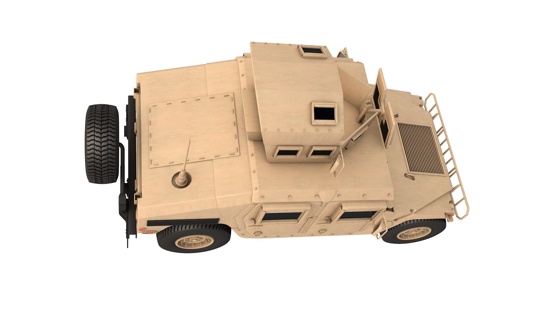 3D Model Humvee M1151 Enhanced Armament Carrier Desert - TurboSquid 2183486